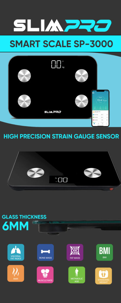 SlimPro Smart Scale SP3000 Digital With App – Asia Fitness